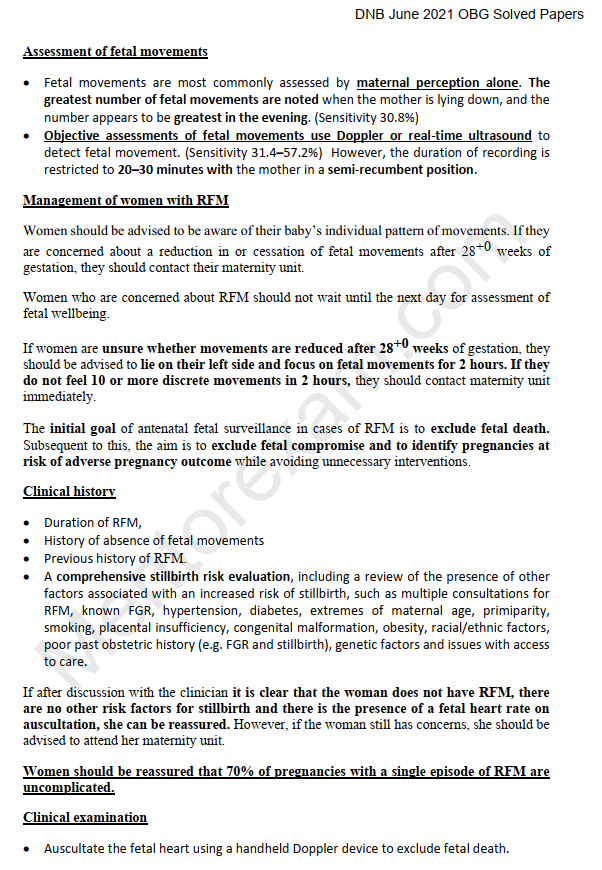 DNB MS Obstetrics and Gynecology Solved Question papers v3 - Mentorexam ... DNB MS Obstetrics and Gynecology Solved Question papers v3 - Mentorexam ...
